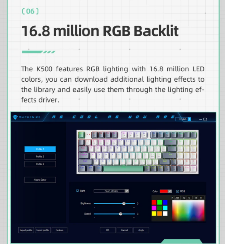 Machenike K500 Mechanical Keyboard: Hot Swappable 94 Keys - XiaomiToday