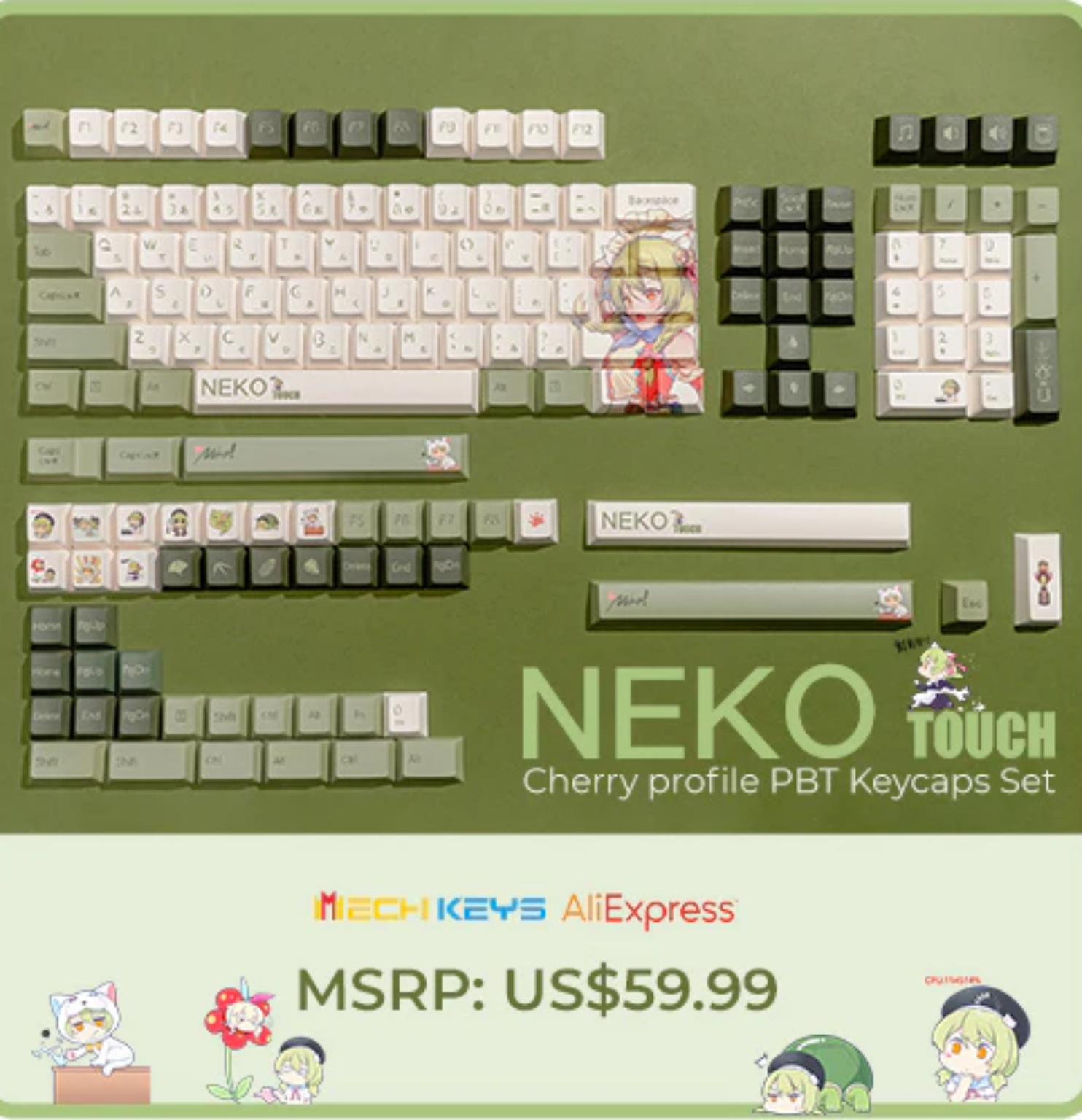 UTYPING Unveils New NEKOTOUCH Keycaps In Cherry Profile