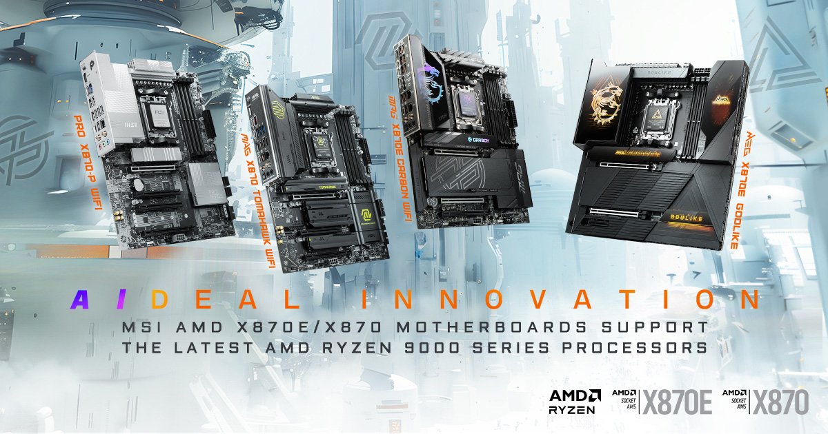 MSI Launches First Wave of Socket AM5 Motherboards with AMD X870E and ...