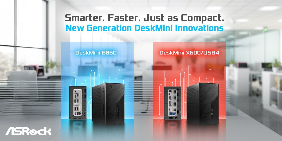 ASRock Launches New DeskMini B860 and X600/USB4 Mini PCs With Intel ...