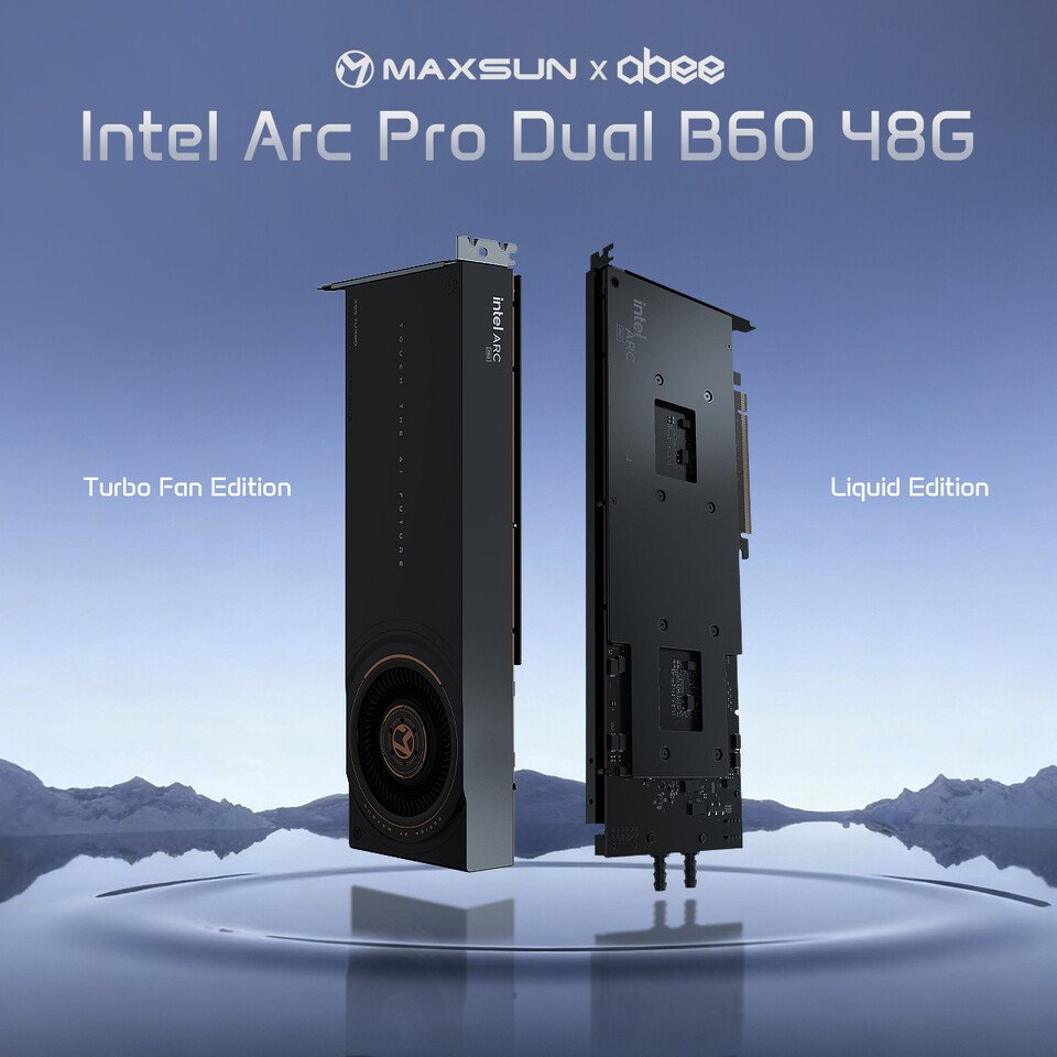 Maxsun Introduces Liquid-Cooled Dual Arc B60 GPU for High-Density ...