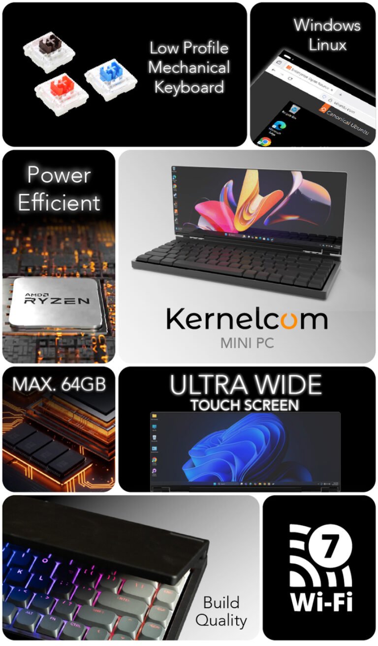 Kernelcom Mini PC with Touchscreen and Low-Profile Mechanical Keyboard Launches on Kickstarter ...