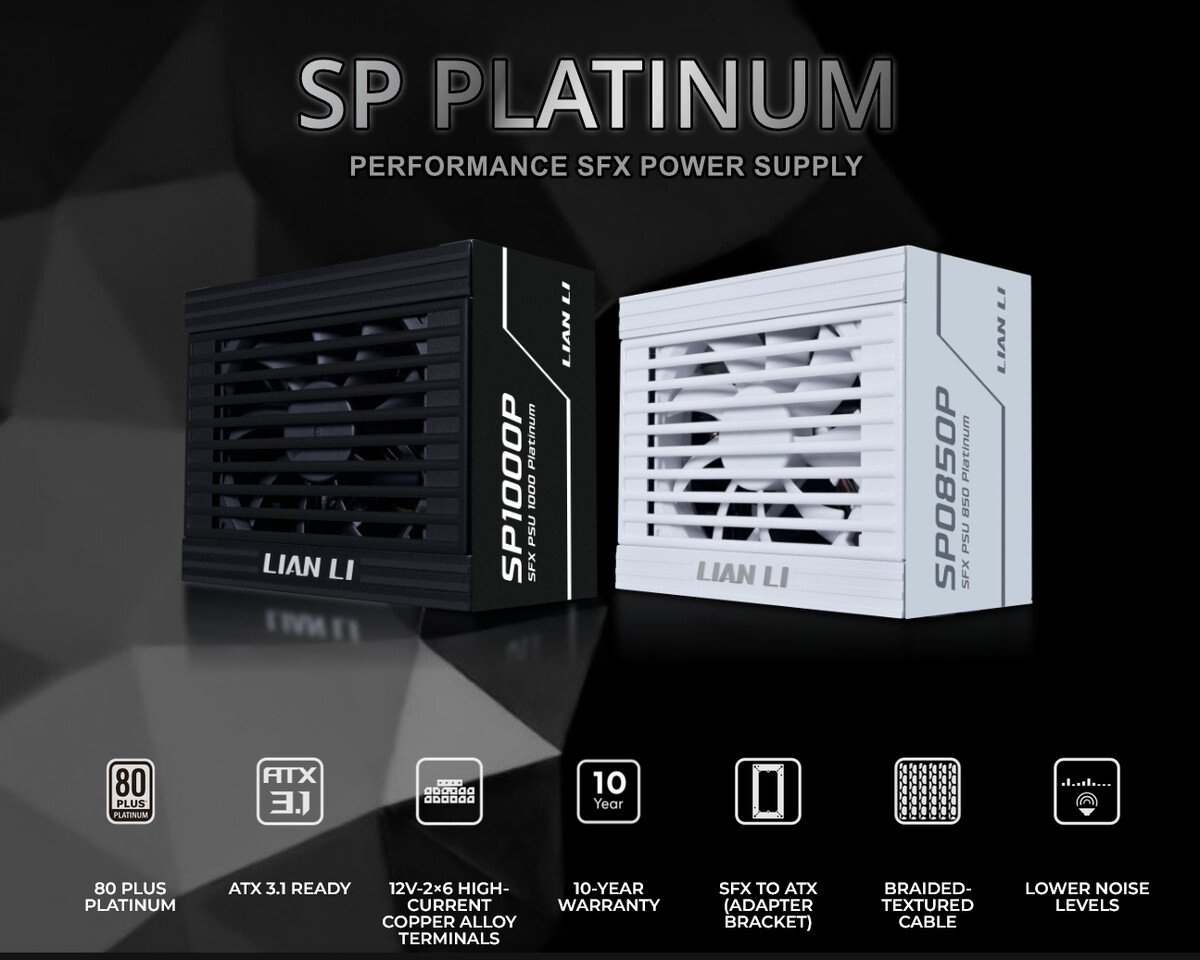 Lian Li Introduces SP Platinum Series 850 W and 1000 W SFX Power ...