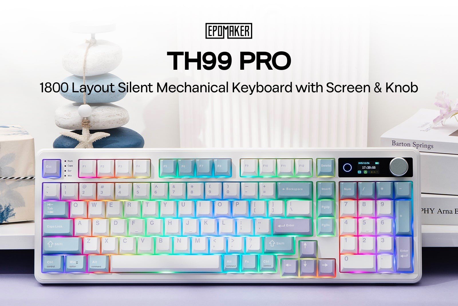 EPOMAKER Launches TH99 PRO Mechanical Keyboard With 1800 Layout, LCD ...