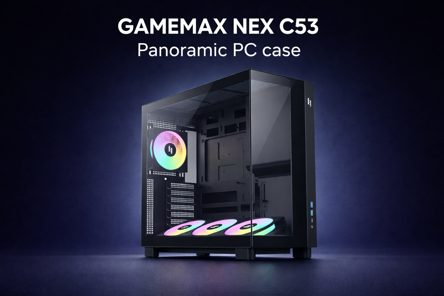 GAMEMAX Introduces NEX C53 Panoramic PC Case With Hidden Connector ...