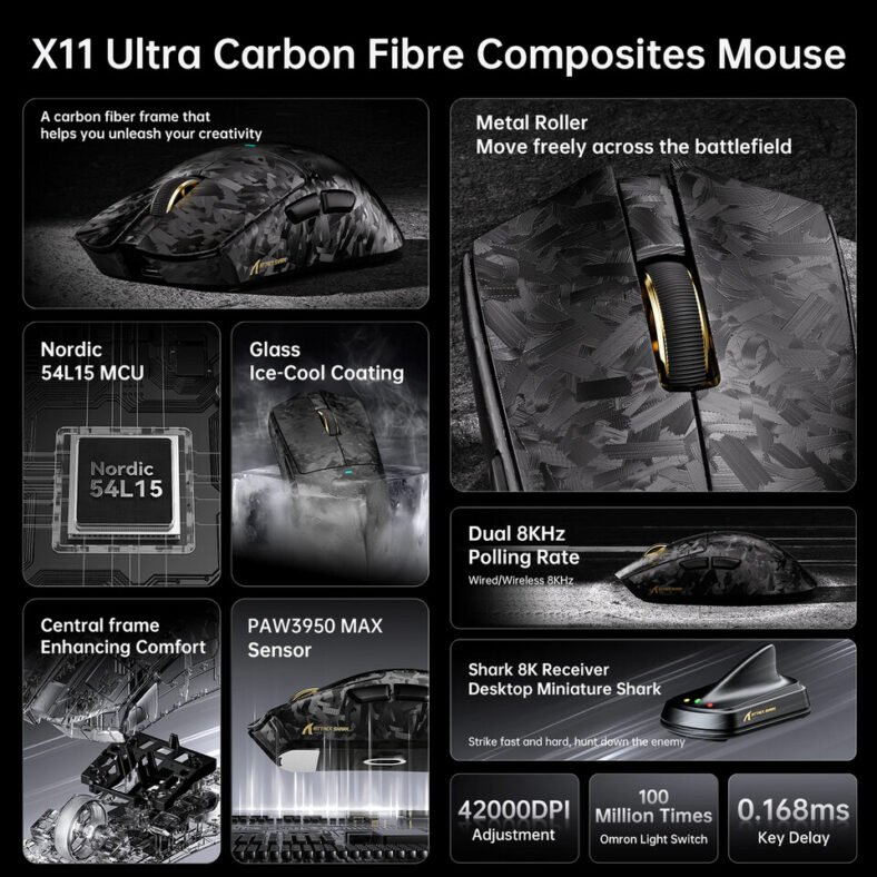 Attack Shark Launches X11 ULTRA Carbon Fiber Gaming Mouse Alongside 2nd ...