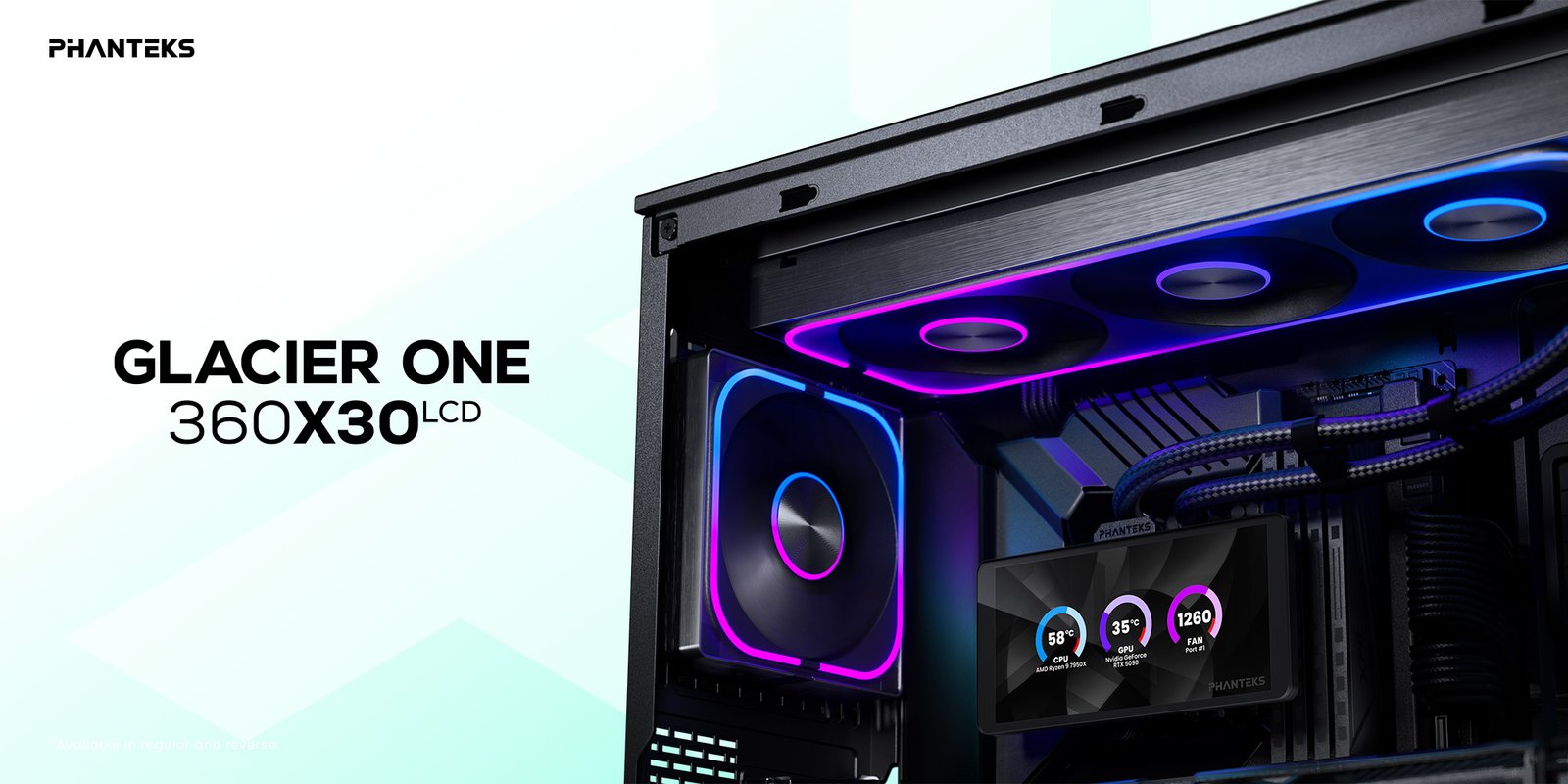Phanteks Showcases X30 Fan Series and Glacier One 360X30-LCD AIO ...